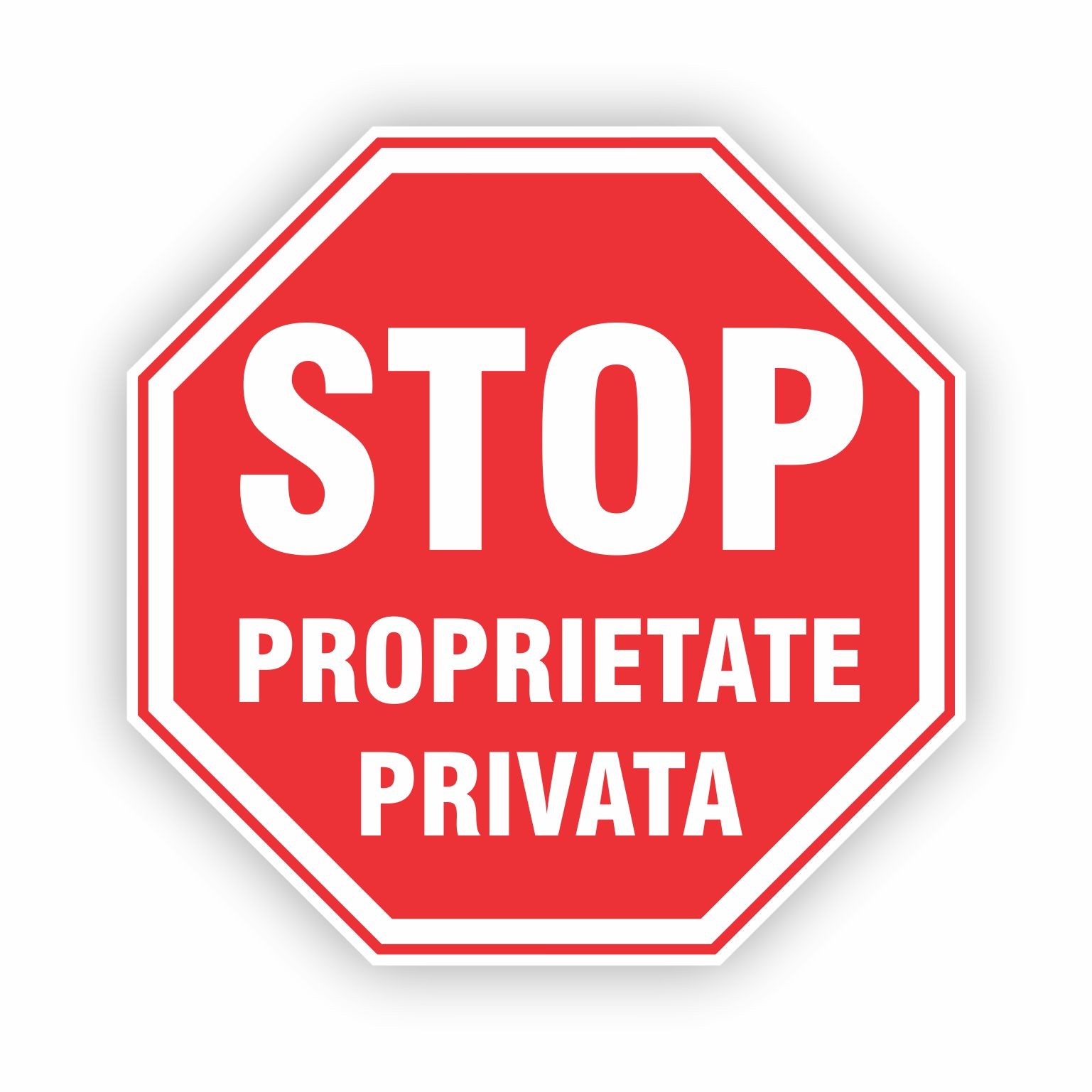 Indicator STOP proprietate privata 40x40cm - Kreator.ro
